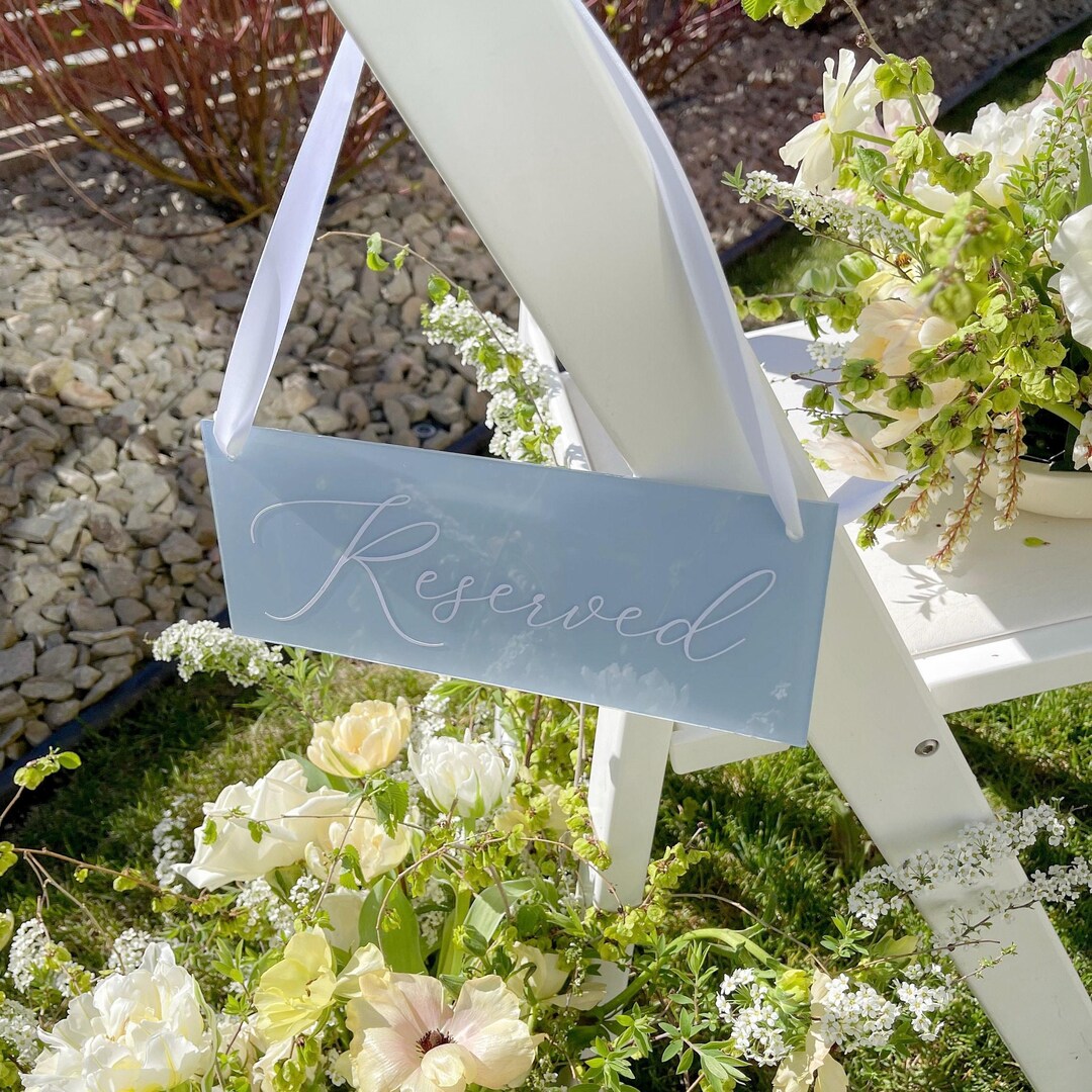 This Row is Reserved Sign for Wedding Ceremony, This Seat is Reserved ...
