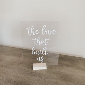 The Love That Built Us Wedding Decor Sign, Wedding Day Verse, for My ...