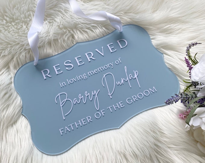 Reserved Wedding Sign - Personalized 8x10 Wedding Sign - Memorial ...