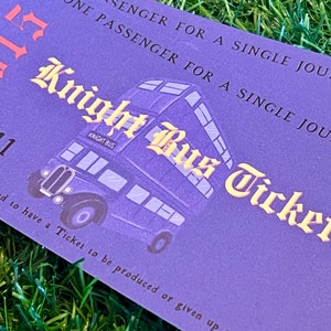 Wizard Bus Ticket, Magical Transportation Printable (PNG & PDF) - Etsy