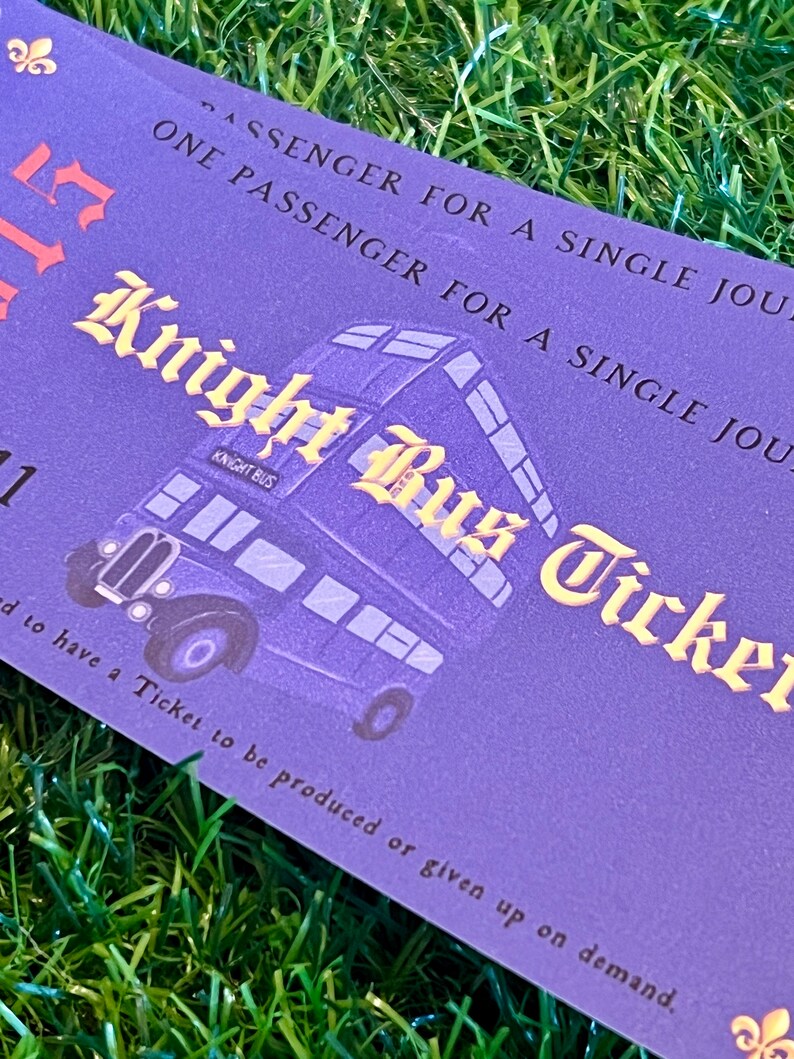 Wizard Bus Ticket, Wizard Transportation, Magical Bus Fare Printable ...