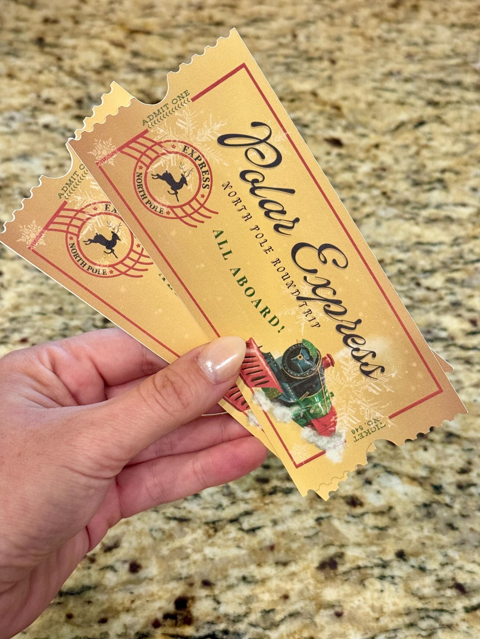 Printable Christmas Polar Express Train Ticket | North Pole (PNG & PDF ...