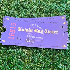 Wizard Bus Ticket, Magical Transportation Printable (PNG & PDF) - Etsy