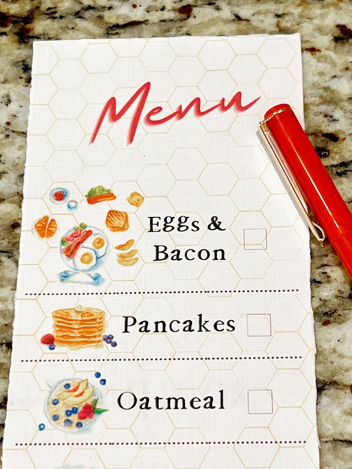 Gourmet Printable Breakfast Menu || Instant Download - Etsy