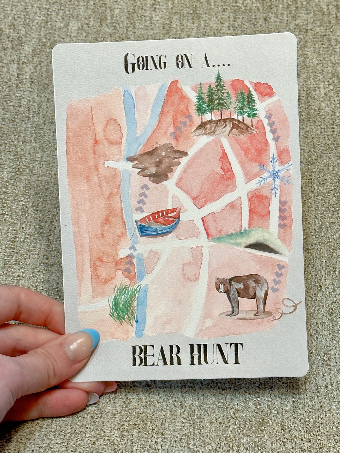 Going on A Bear Hunt Map Printable, Interactive Book Companion, Teddy ...