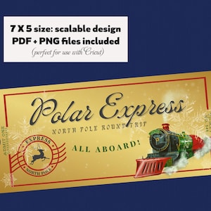 Christmas Polar Express Train Ticket | All Aboard, Printable Polar ...