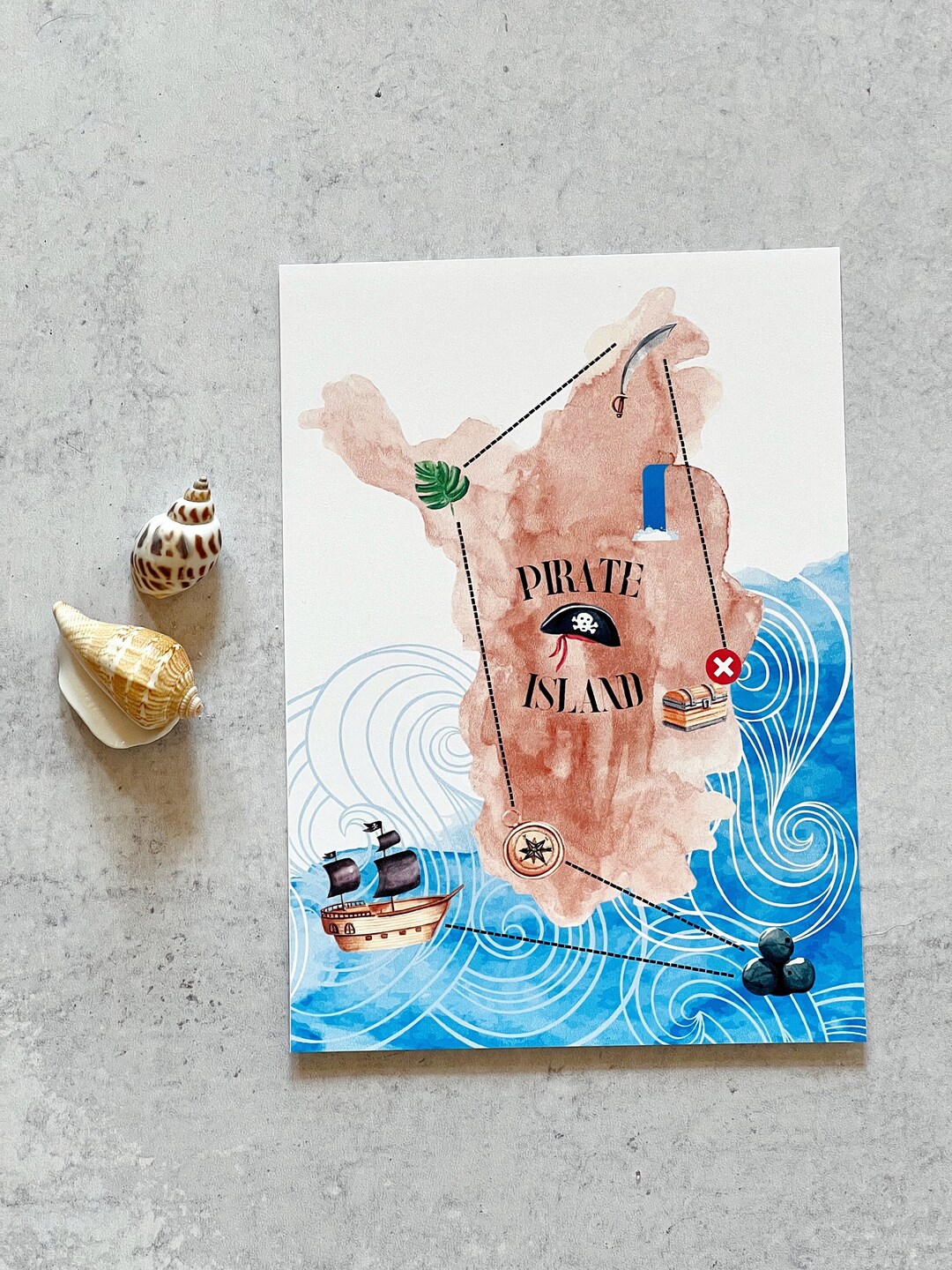 Pirate Island Make-believe/pretend Play Map Printable || Instant ...