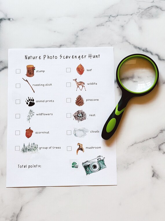 Nature Photo Scavenger Hunt Printable Instant Download - Etsy