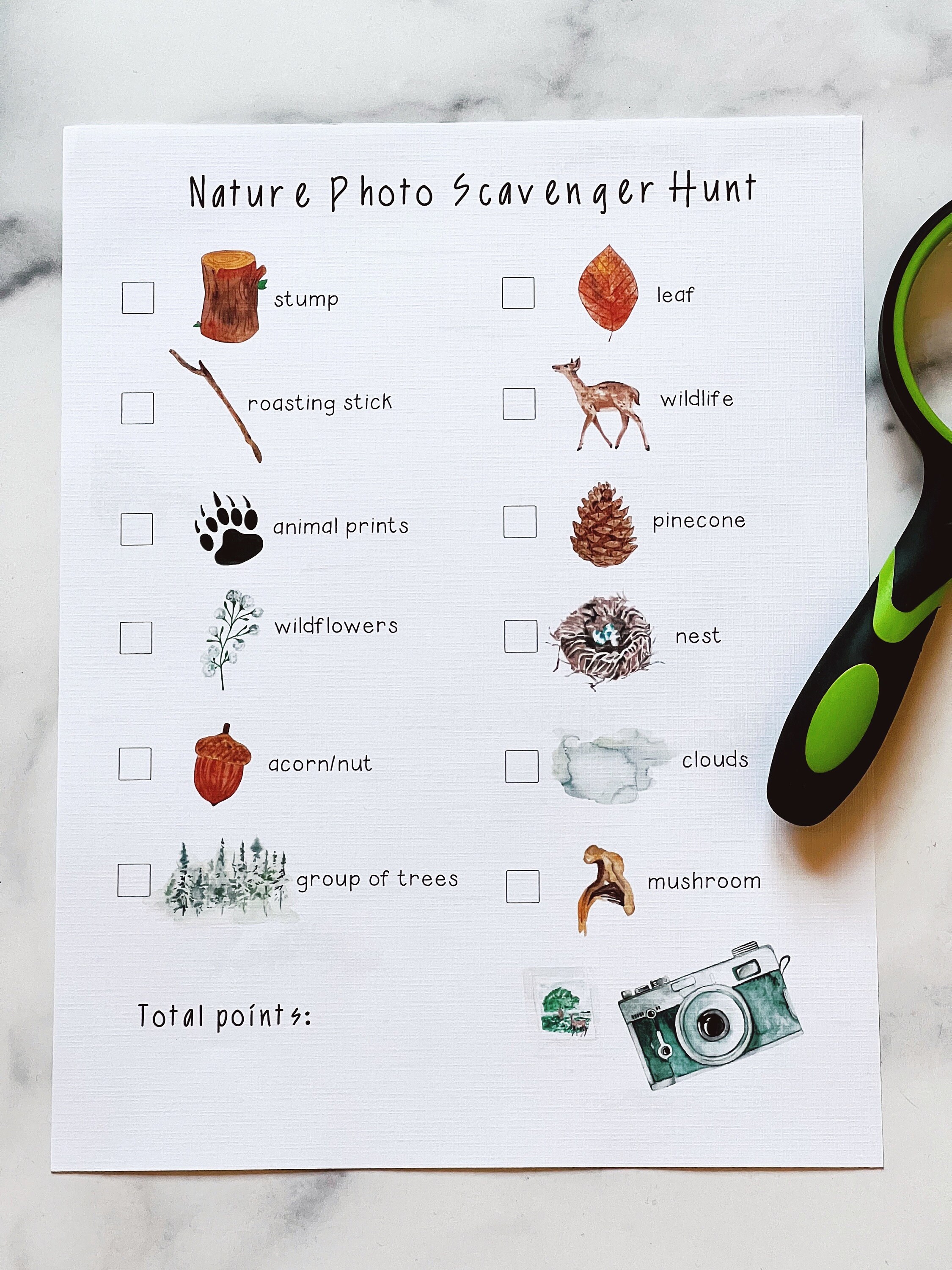 Nature Photo Scavenger Hunt Printable || Instant Download - Etsy