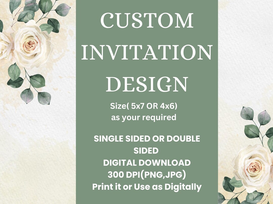 Custom Invitation Design for Any Occasion, Digital Download, Printable ...