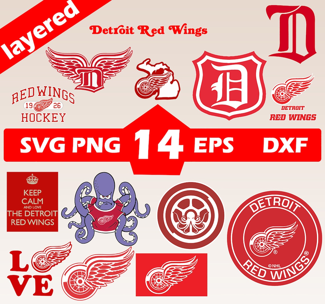 Detroit Red Wings Svg Logo Cut file for cricut | Etsy