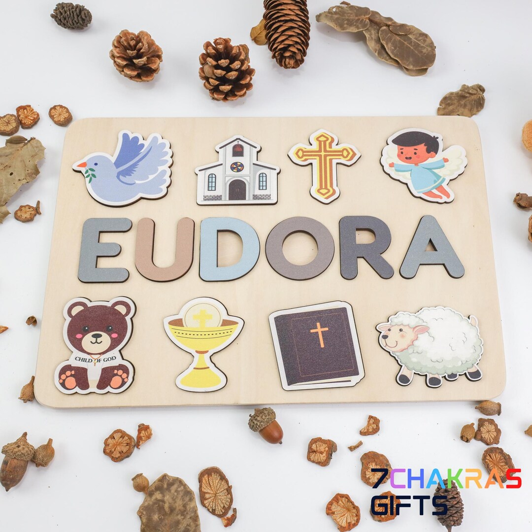 Personalized Name Puzzle: Wooden Christening Gift, Montessori Toy - Etsy
