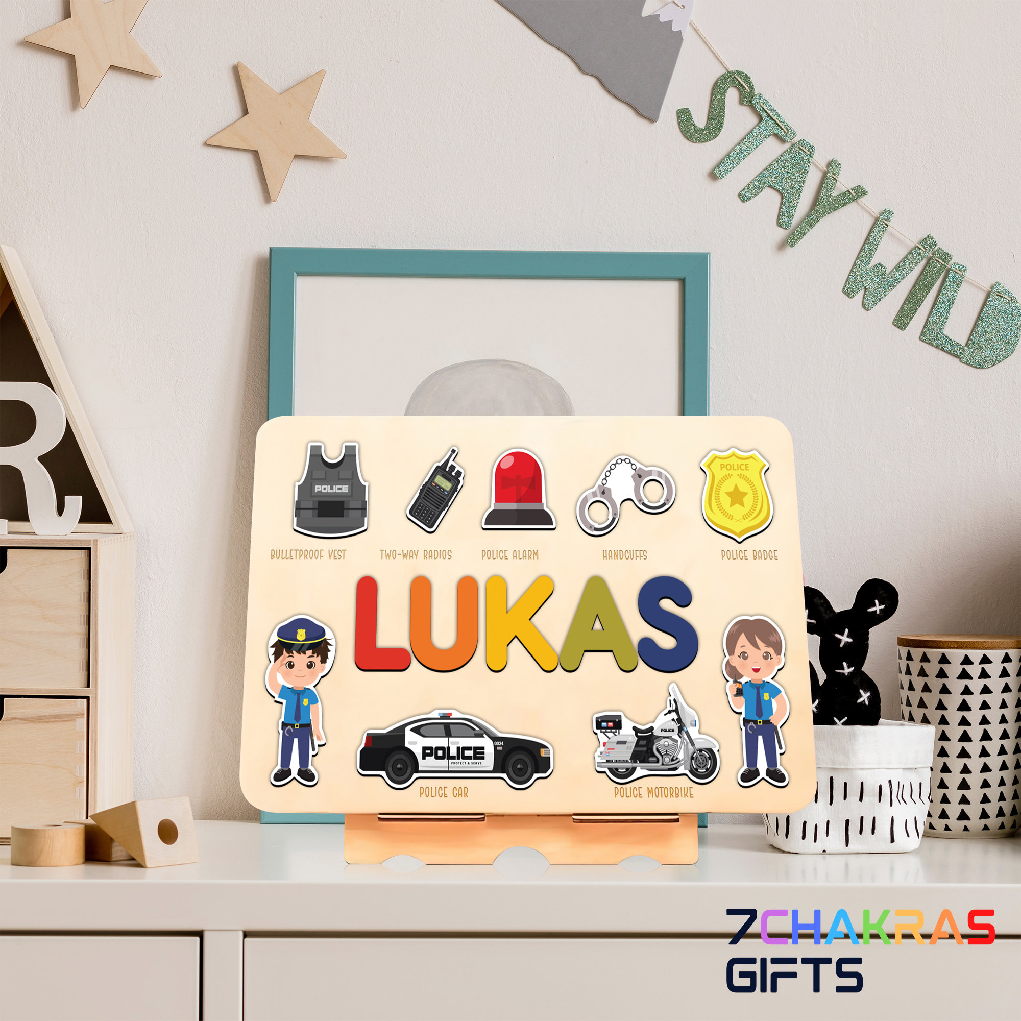 Name Puzzle Police Theme for Kids Gifts Great Baby Shower Gifts ...