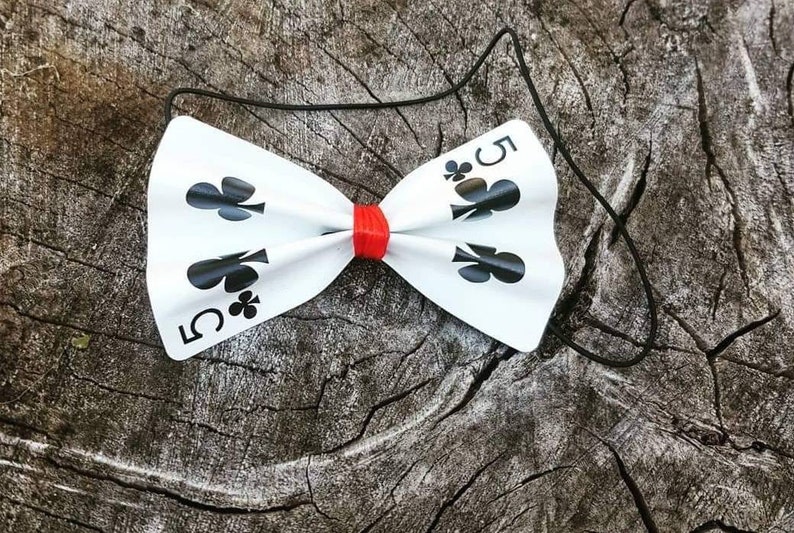 Playing Card Bow Tie, Dicky Bow, Playing Card, Queen of Hearts, Alice ...
