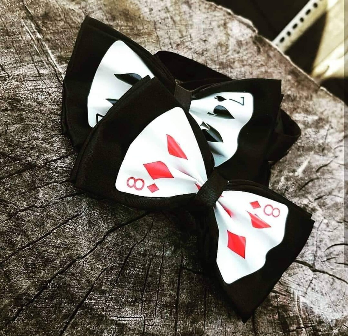 Playing Card Bow Tie Dicky Bow Playing Card Queen of - Etsy UK