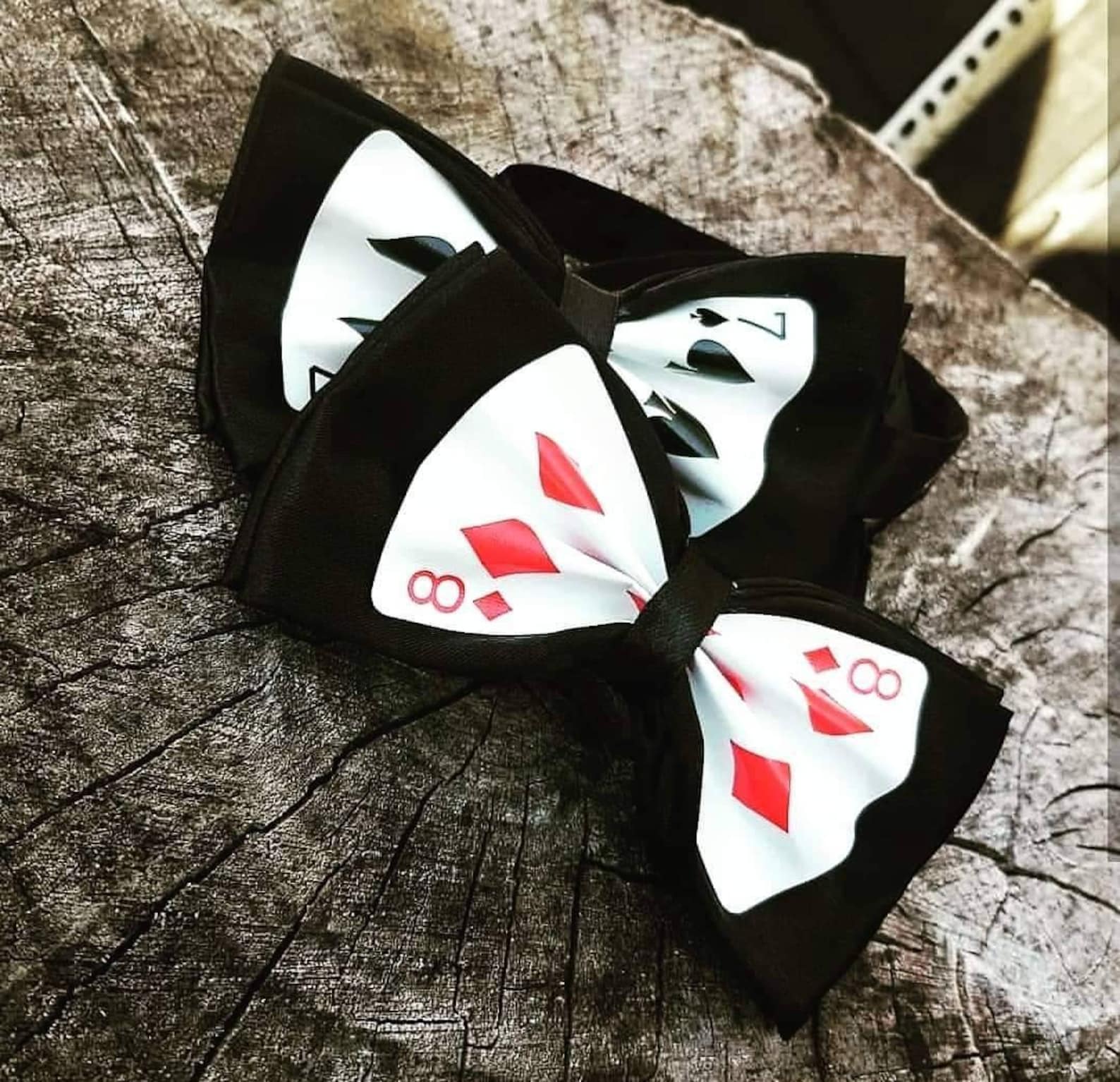 Playing Card Bow Tie, Dicky Bow, Playing Card, Queen of Hearts, Alice ...