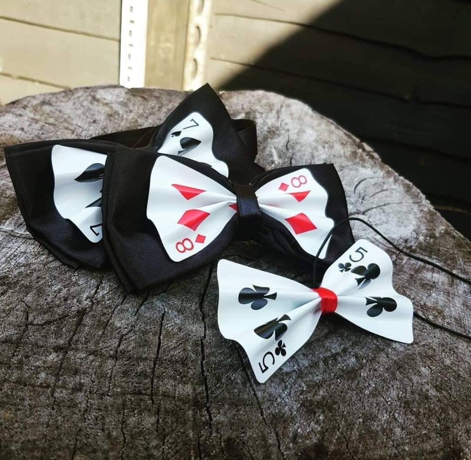 Playing Card Bow Tie, Dicky Bow, Playing Card, Queen of Hearts, Alice ...
