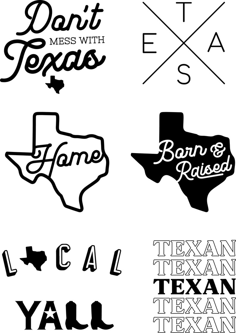Texas Graphic Mega Pack Design SVG Bundle Texas Cowboy Texas Cut File ...