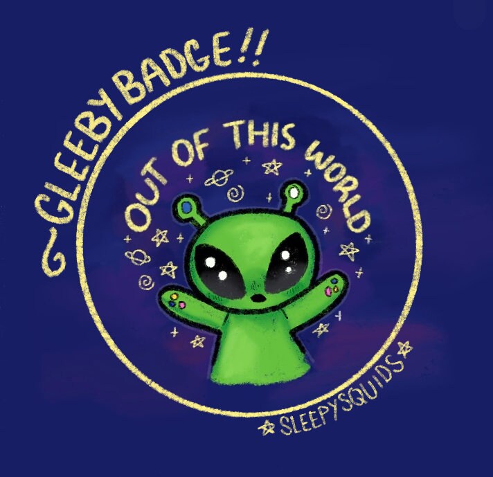 Out of This World Little Alien Badge - Etsy UK