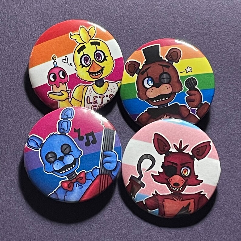 FNAF Pride Button Badges - Etsy
