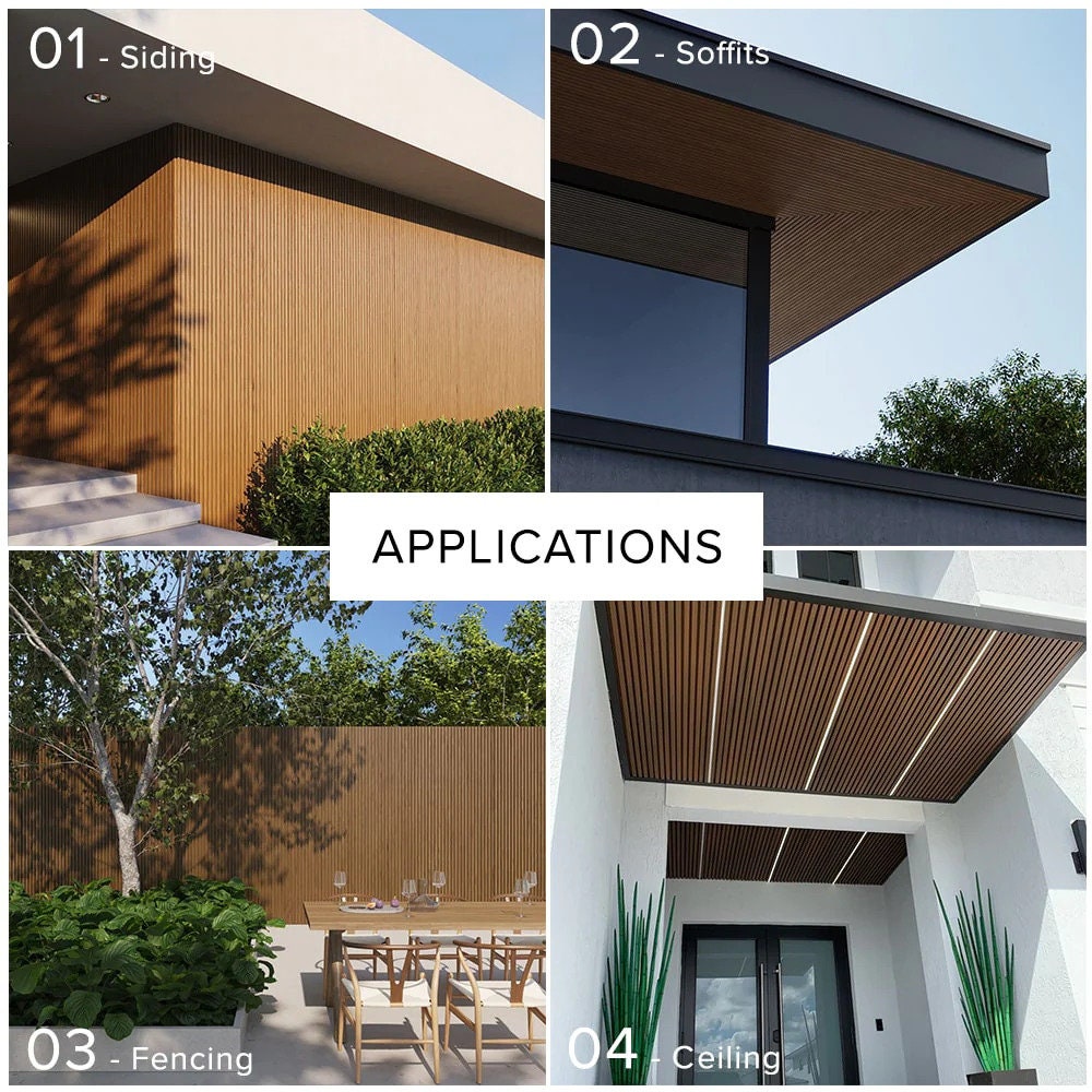 Composite Narrow Slat Exterior Cladding (25.2 SF) - Etsy