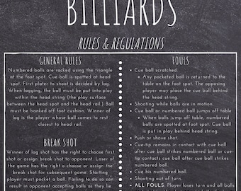 Pool Billiards Poster - Etsy