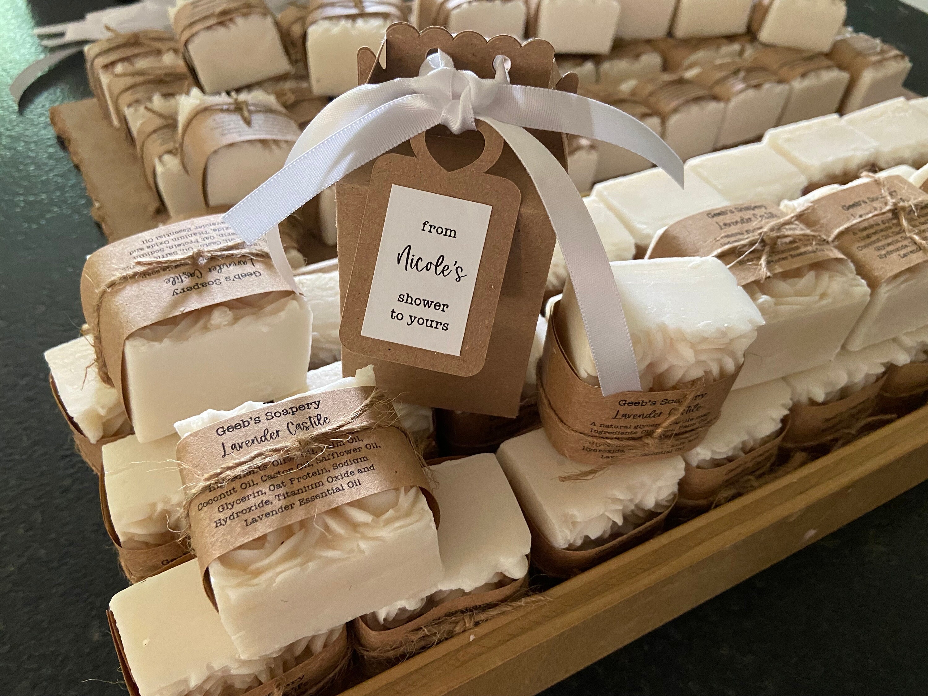 Custom Made Soaps 2.5 Oz With Custom Imprinted Labels - Half of a Full ...