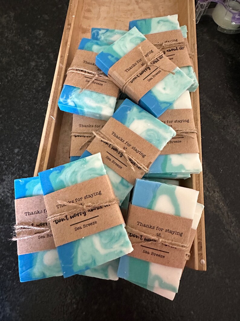 Custom Made Soaps 2.5 Oz With Custom Imprinted Labels Half of a Full ...