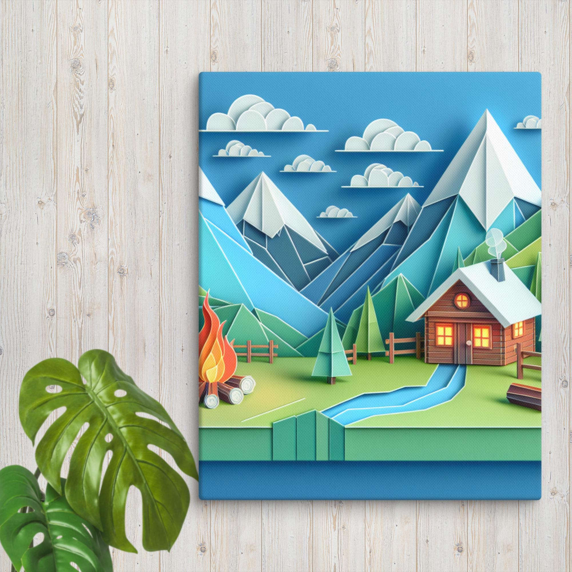 Cozy Cabin Vibes Canvas Print - Etsy
