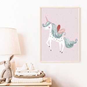 Unicorn Digital Print, Fairytale Nursery Decor, Unicorn Printable ...