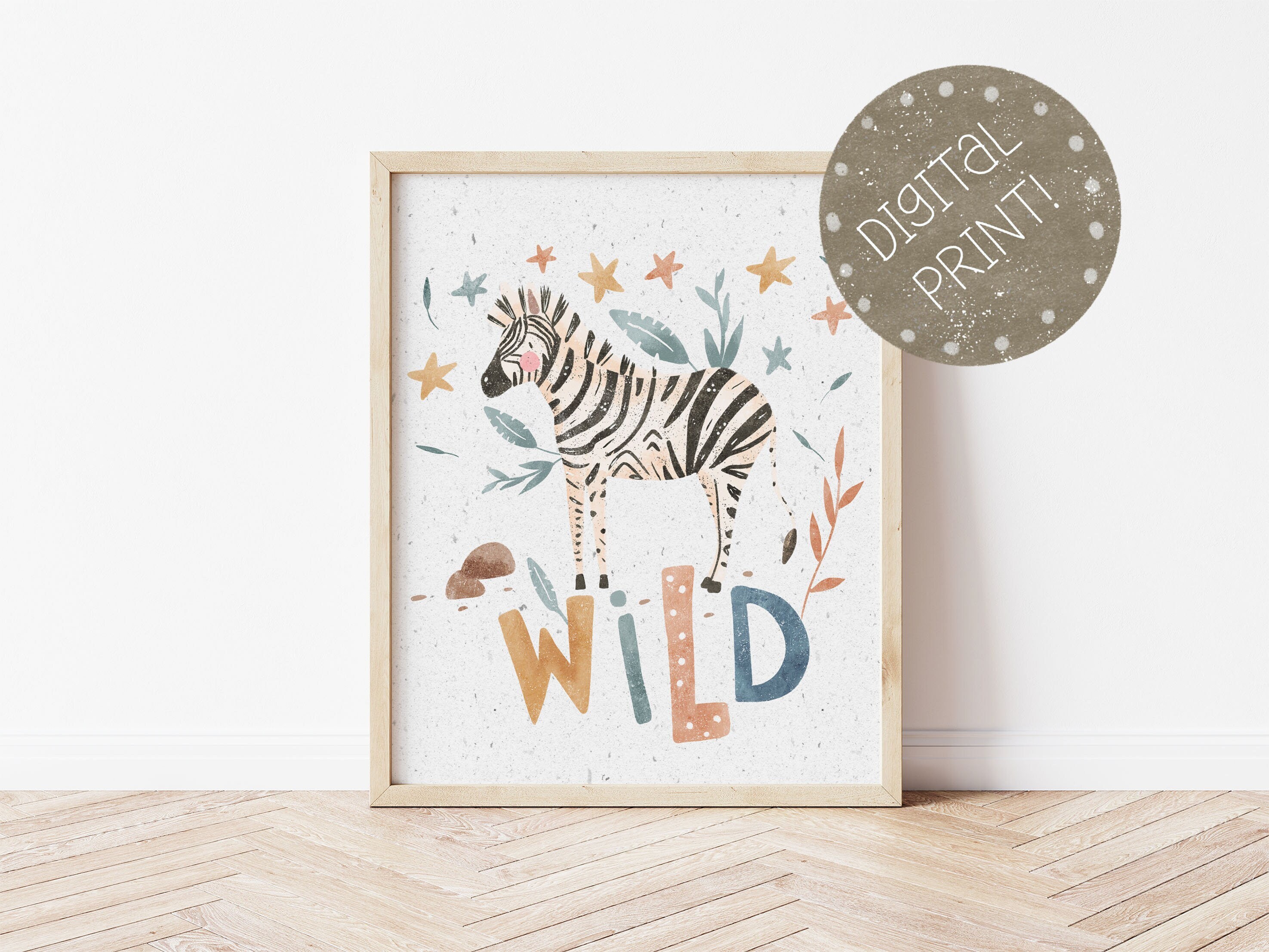 Zebra Digital Print, Safari Printable Wall Art, Zebra Printable, Safari ...