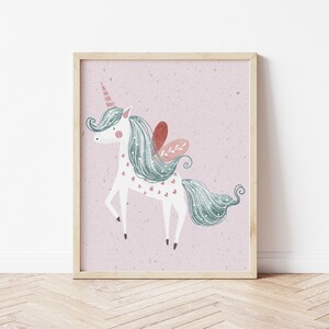 Unicorn Digital Print, Fairytale Nursery Decor, Unicorn Printable ...