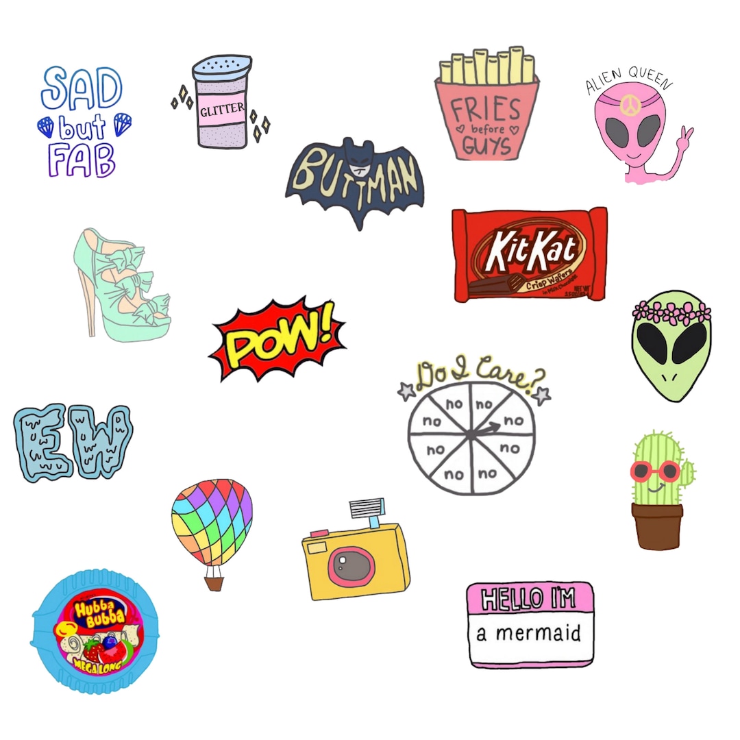 Random PNG Sticker Pack - Etsy