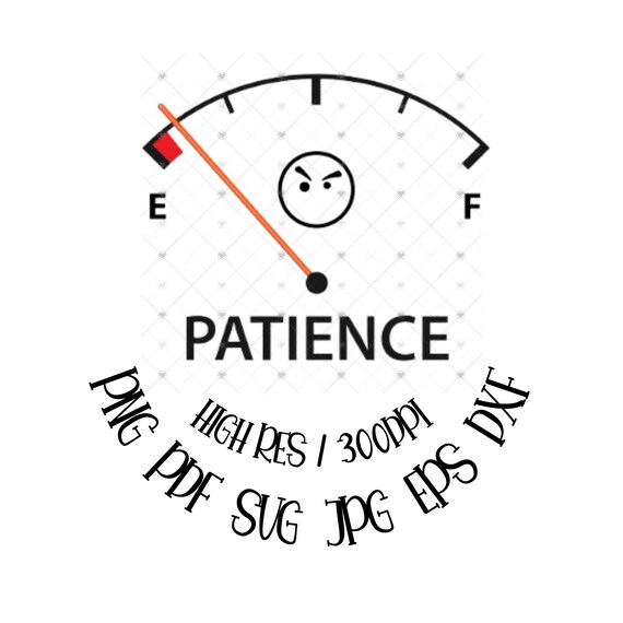 Patience Empty SVG - Etsy