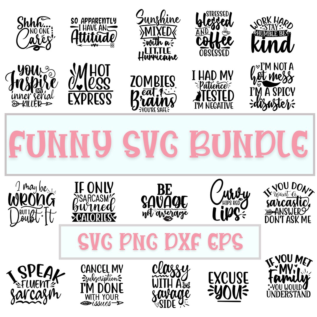 Funny SVG Bundle - Etsy