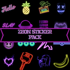 Zeon Printable Sticker Pack, DIY Scrapbooking Stickers, Digital ...