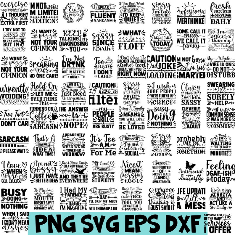 75 Funny Svg Bundle Funny Svg Files Funny Quotes Svg DXF - Etsy Australia