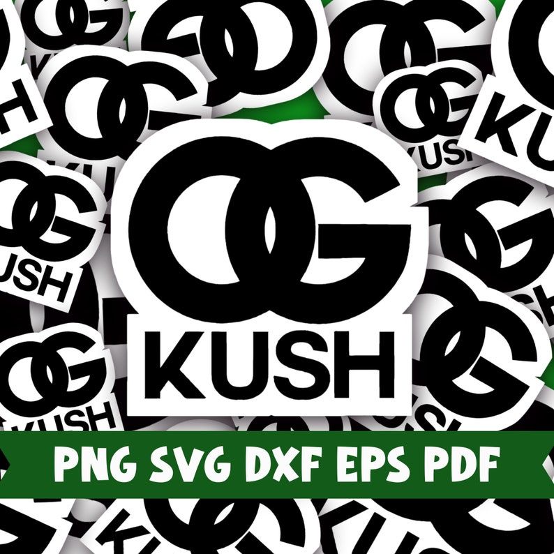 Archivo SVG de OG Kush, Descarga digital de alta calidad 300 ppp ...
