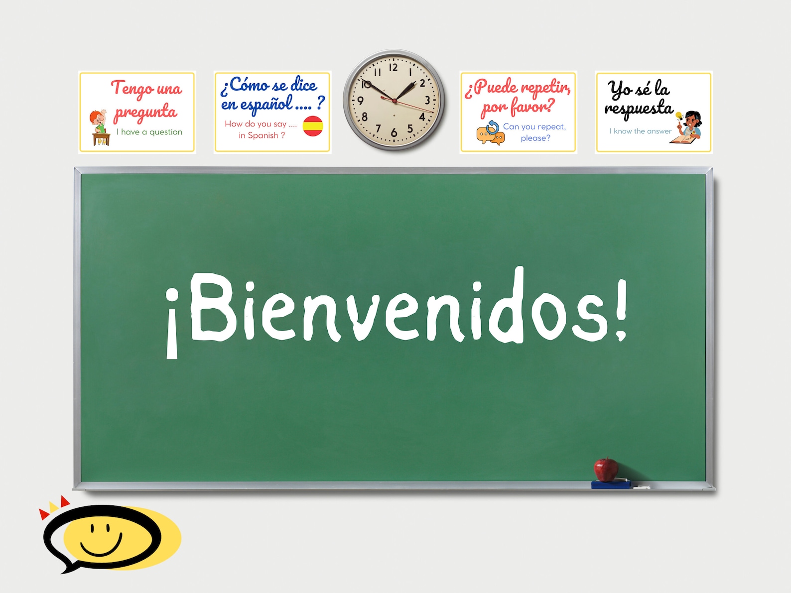 Spanish Classroom Phrases Printable Poster Set, Spanish Classroom Decor ...