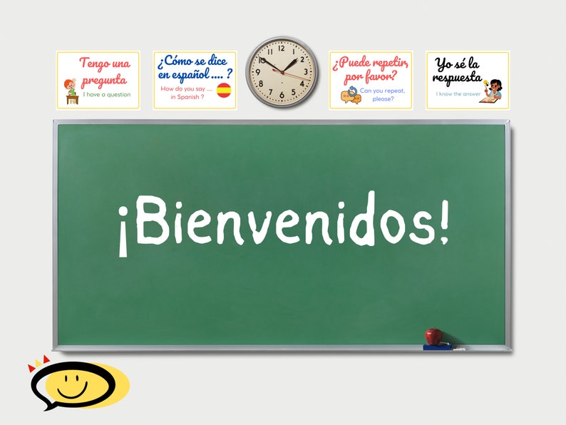 Spanish Classroom Phrases Printable Poster Set, Spanish Classroom Decor ...