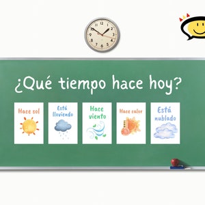 Weather Spanish Vocabulary Printable Posters, Weather in Spanish ...