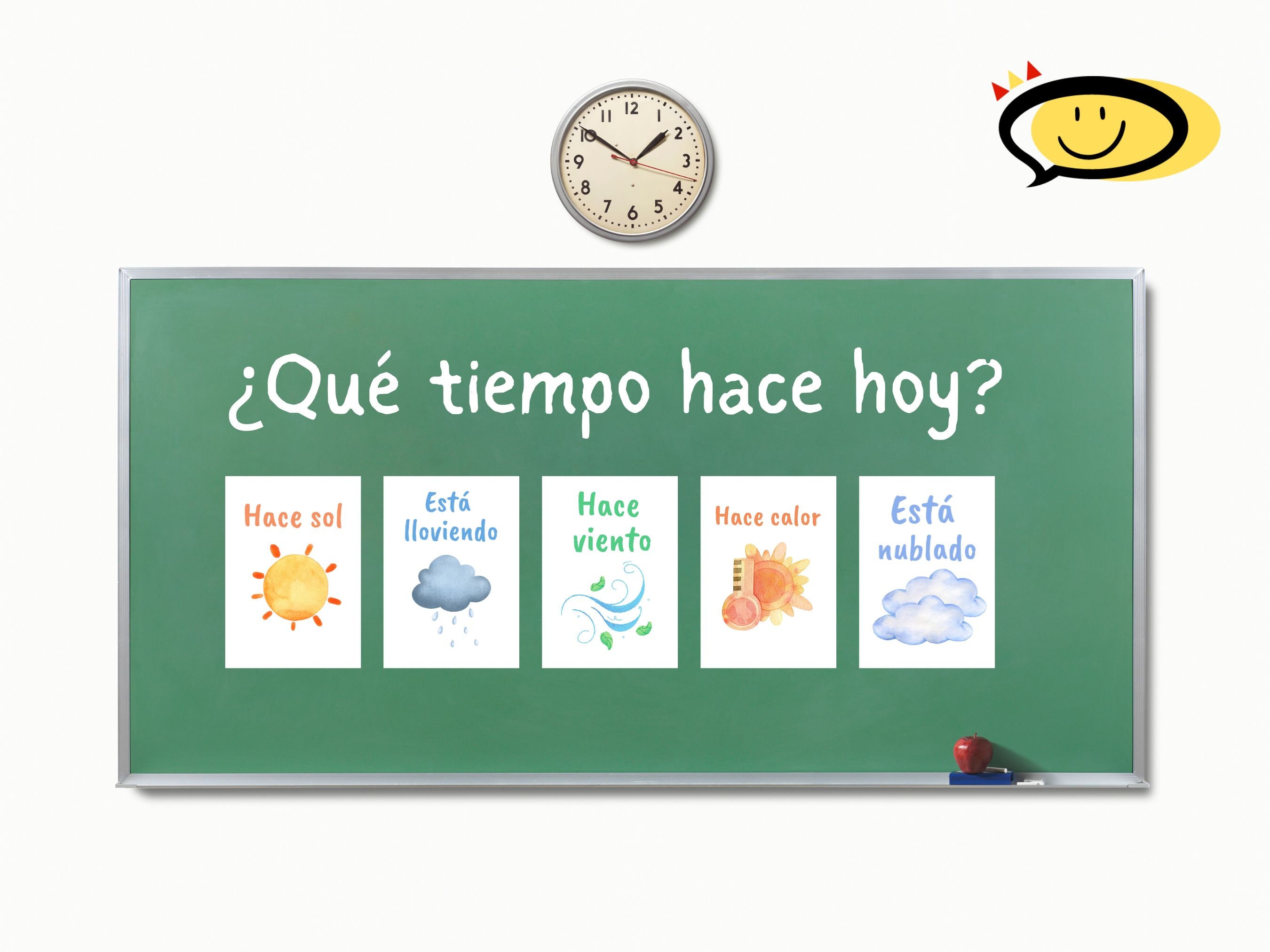 Weather Spanish Vocabulary Printable Posters, Weather in Spanish ...