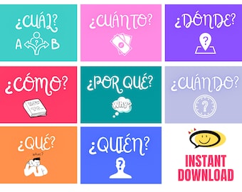 Spanish Classroom Display Question Words - Etsy