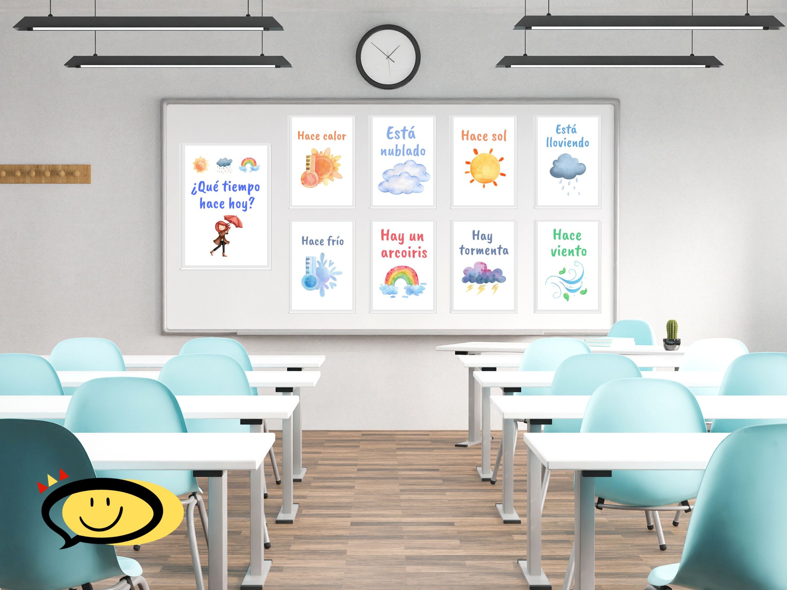 Weather Spanish Vocabulary Printable Posters, Weather in Spanish ...