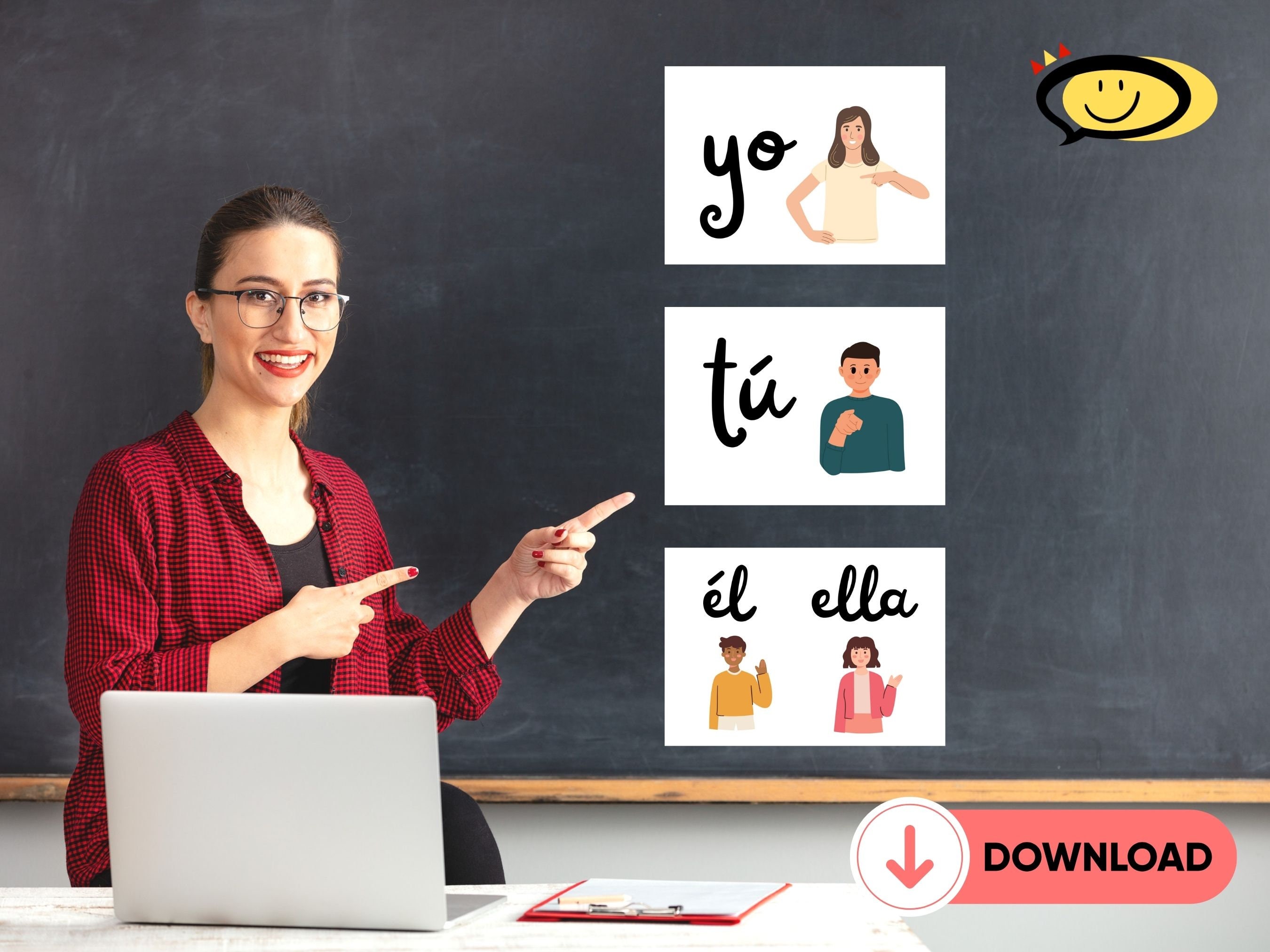 Spanish Pronouns Printable Posters, Display and Student Handout, PDF ...