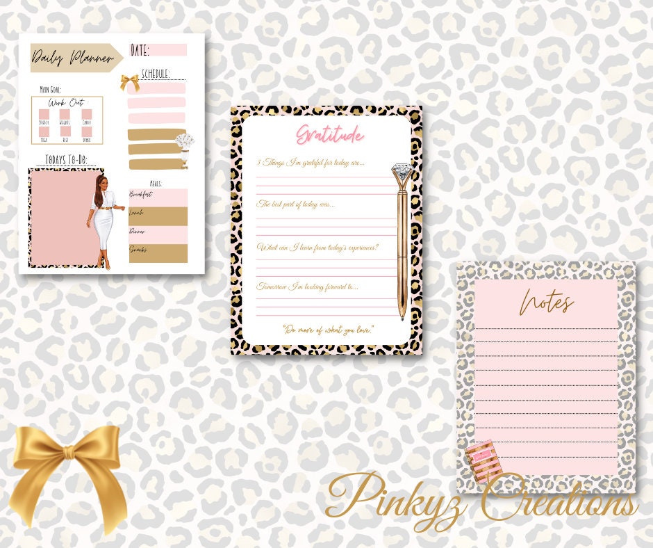 Printable Pink and Leopard Planner/calendar 2023 Digital Download ...