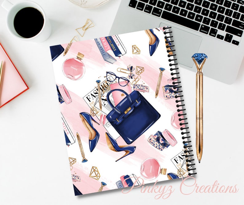 Printable Pink and Blue Floral Journal/planner Stationery Set Planner ...