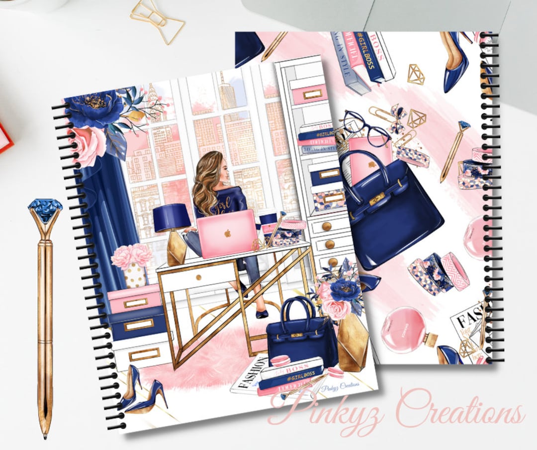 Printable Pink and Blue Floral Journal/planner Stationery Set Planner ...