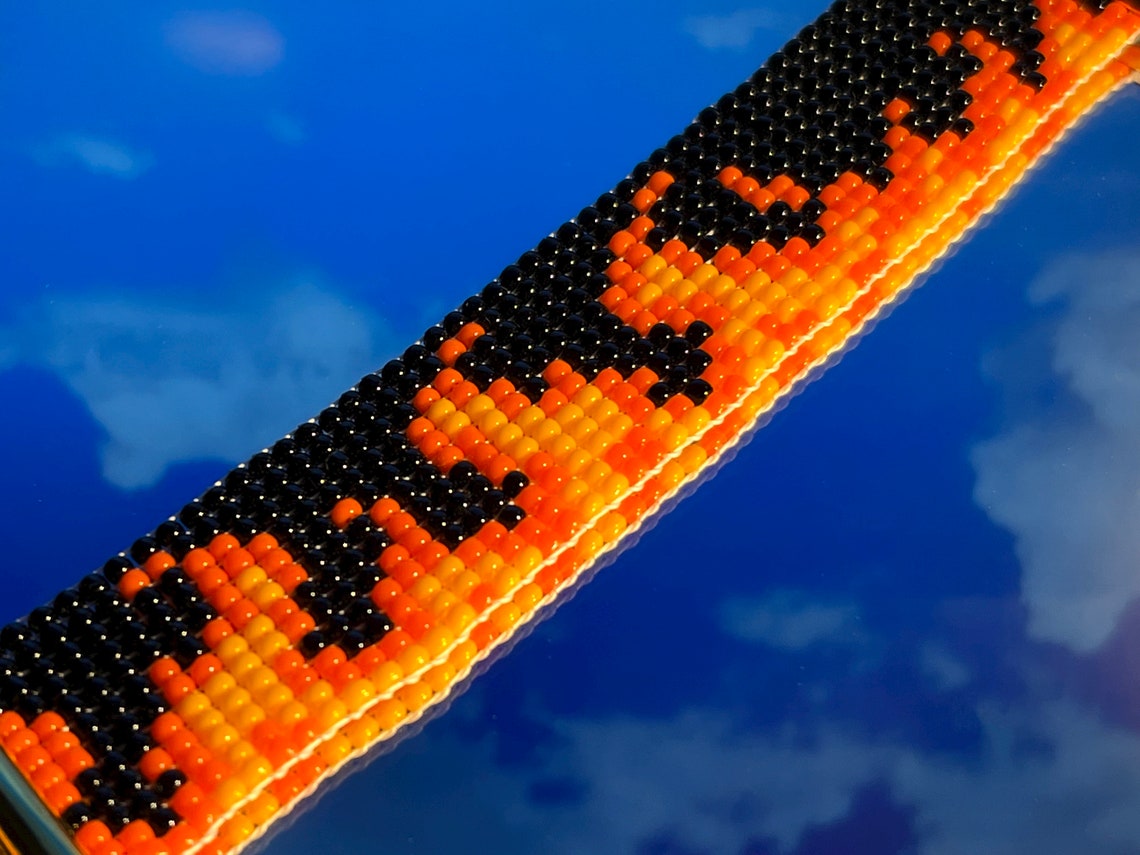 Flame Seed Bead Bracelet - Etsy