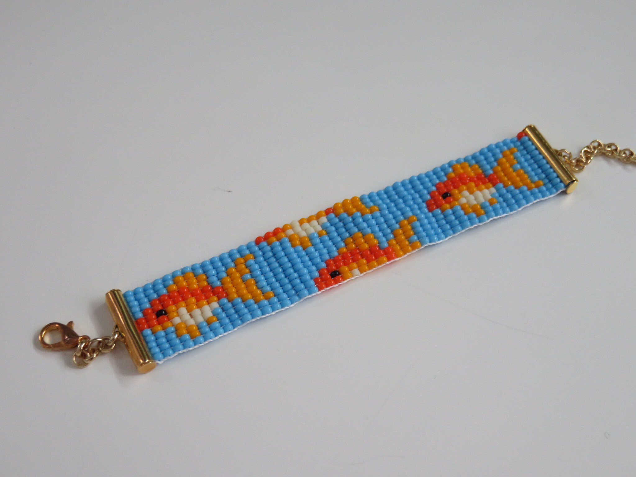 Goldfish Seed Bead Bracelet - Etsy